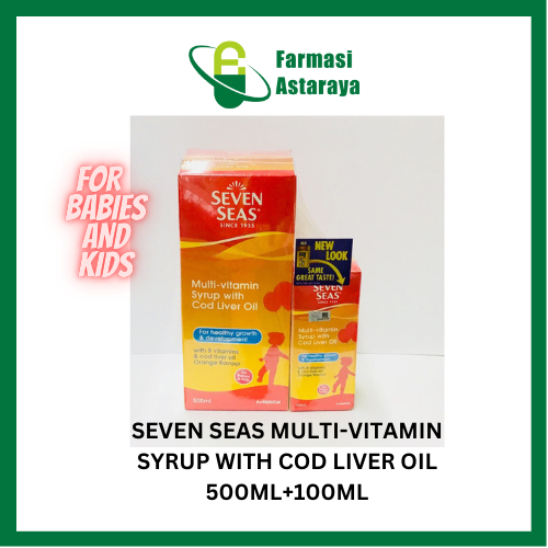 Seven Seas Multi-vitamin Syrup with Co (500ml + 100ml) For Babies ...