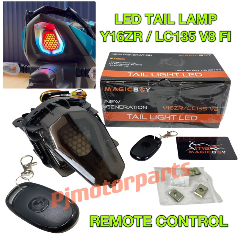 Y16 Y16ZR / LC135 V8 Fi (100% ORIGINAL MAGIC BOY) (1 Set) REMOTE TAIL ...