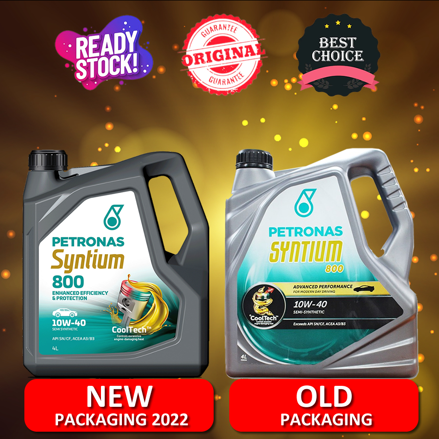 [NEW & READY STOCK] Petronas Syntium 800 10W-40 SN/CF Semi Synthetic (4 ...