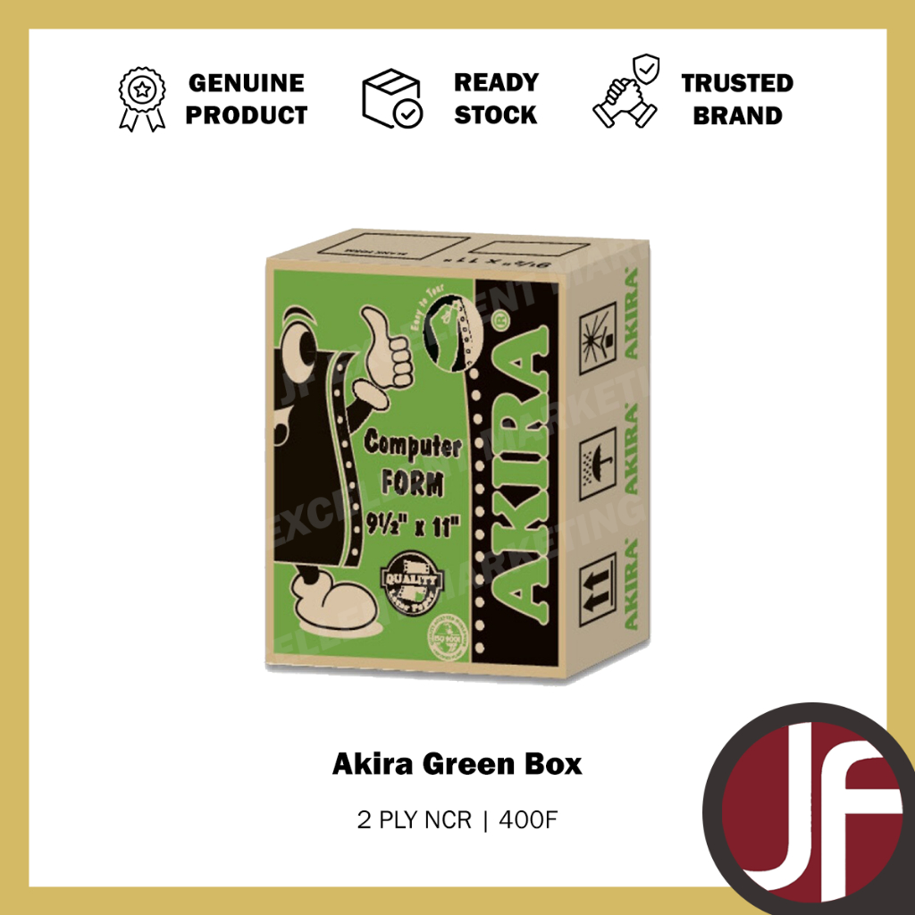 Computer Form 2 Ply NCR 9.5'' x 11'' 400F AKIRA GREEN BOX | Shopee Malaysia