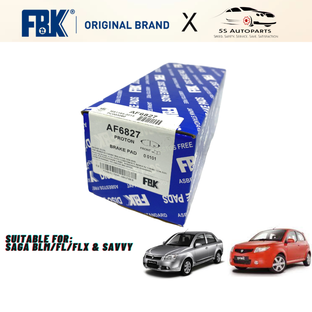 FBK Saga BLM, FLX, FL VVT '16-'18 / Savvy Front/Depan Disc Pad Set ...