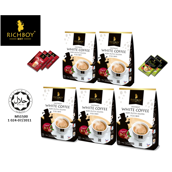 (R) [5 Packet Bundle] Richboy 3in1 Instant White Coffee- Free 5 Sachet ...
