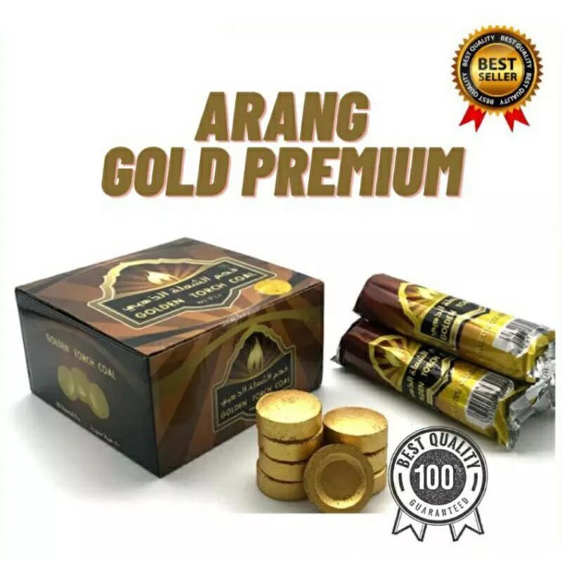 Arang Bukhoor Gold charcoal premium Golden torch coal | Shopee Malaysia