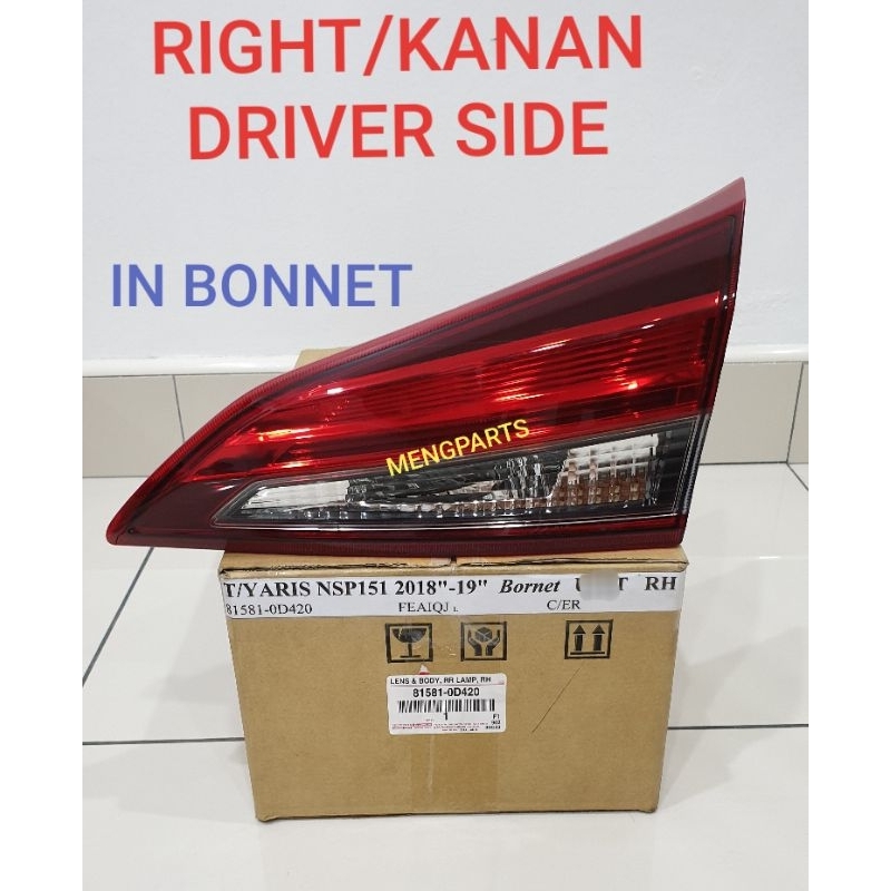 ORIGINAL TOYOTA YARIS NSP151 H BACK 2019Y-2022Y TAIL LAMP BODY & BONNET ...
