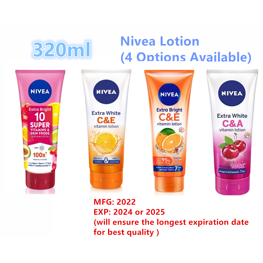 NIVEA 320ml Extra White C&E C&A Vitamin Body Lotion/Nivea Extra Bright ...