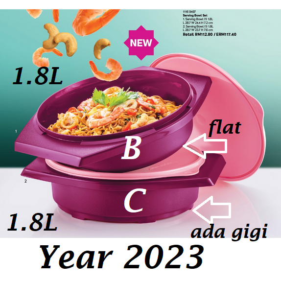 Tupperware Joy Jolly Keeper Round Server serving 1.8L | Shopee Malaysia