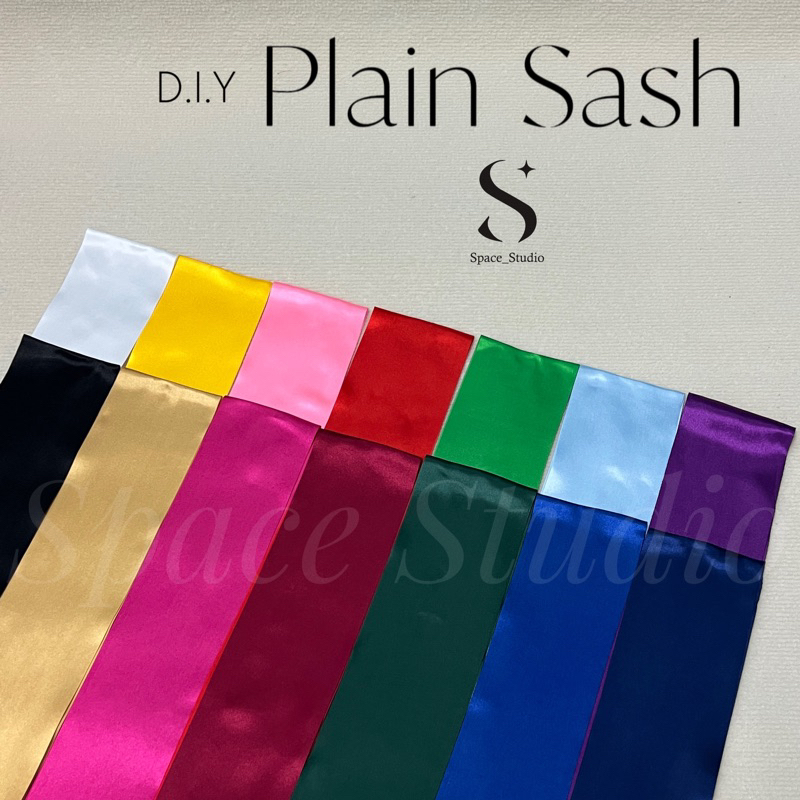 Blank Sash Plain Sash Ribbon / Adult / Kid / Selempang Kosong / #DIY ...