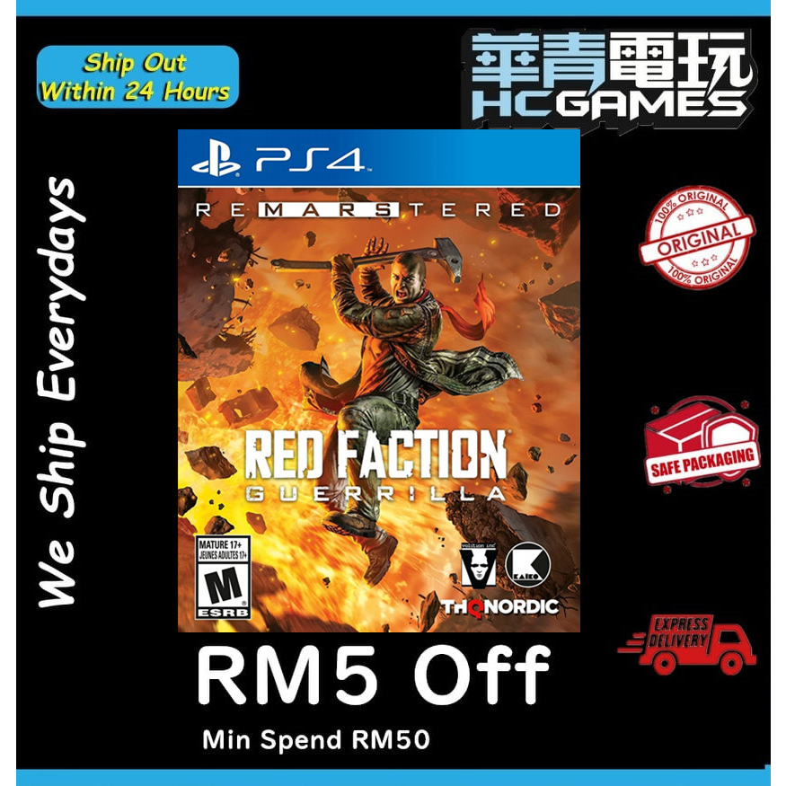 PS4 Red Faction Guerrilla Remastered (English-Disc-New Seal) | Shopee ...