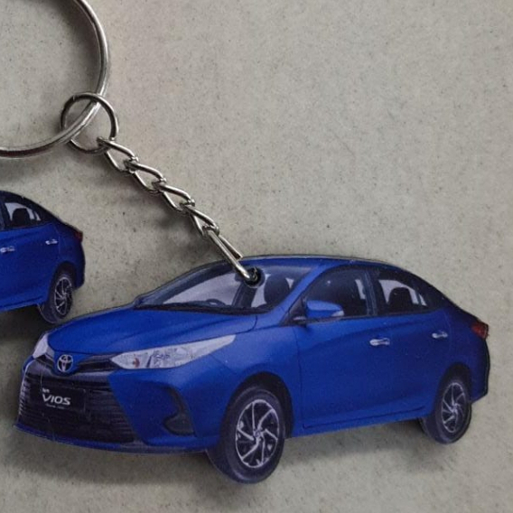 toyota vios blue 2021 2022 keychain 2d | Shopee Malaysia
