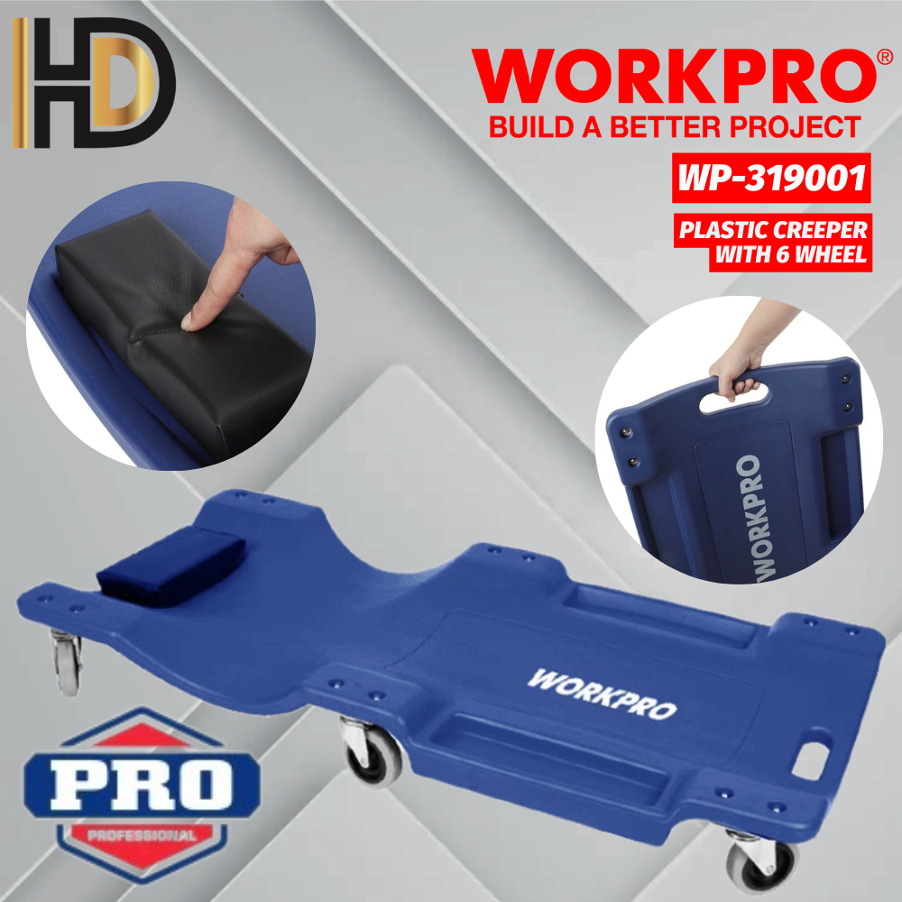 WORKPRO 6 Wheel Plastic Creeper / Heavy Duty Plastic Creeper ...