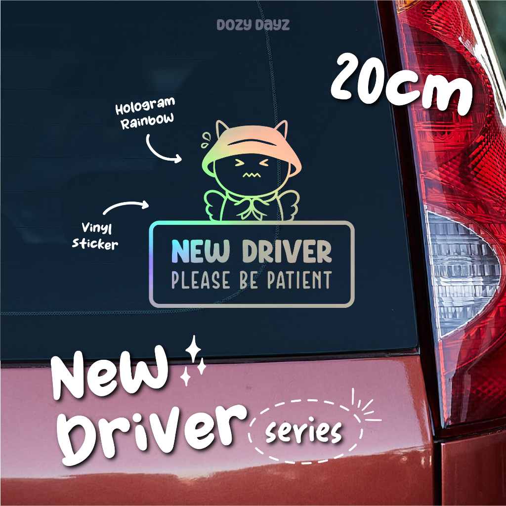 20cm New Driver Vinyl Sticker Part 1 | Waterproof | Car Decal | Car ...