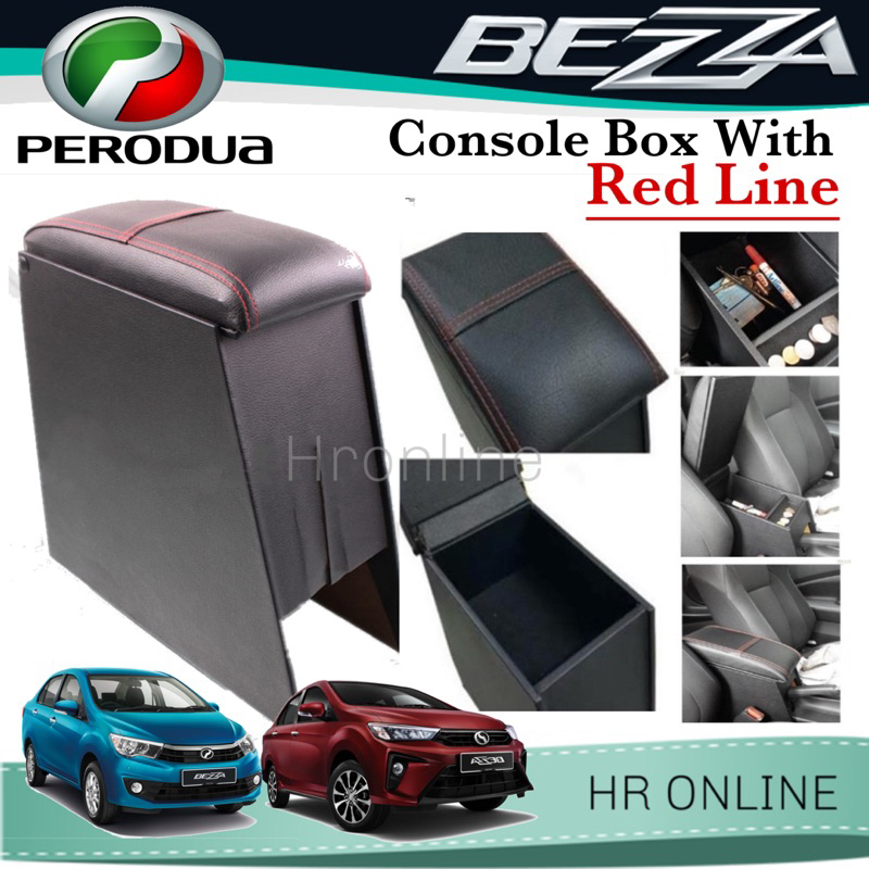 Perodua Bezza Armrest PU Leather Redline Arm Rest Hand Rest | Shopee ...