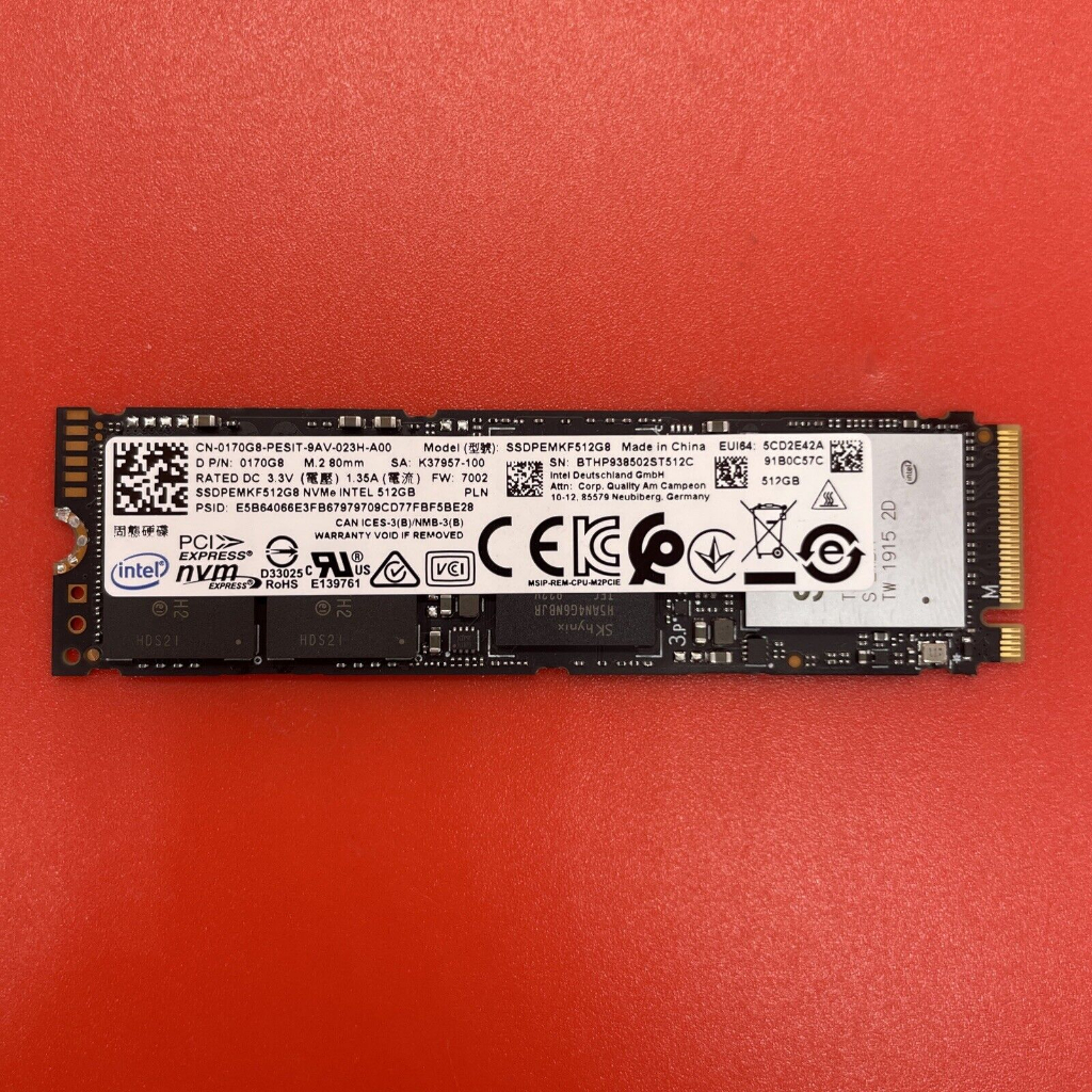 Original Intel 512 GB SSDPEMKF512GB 2280 512GB M.2 NVMe SSD Solid State ...