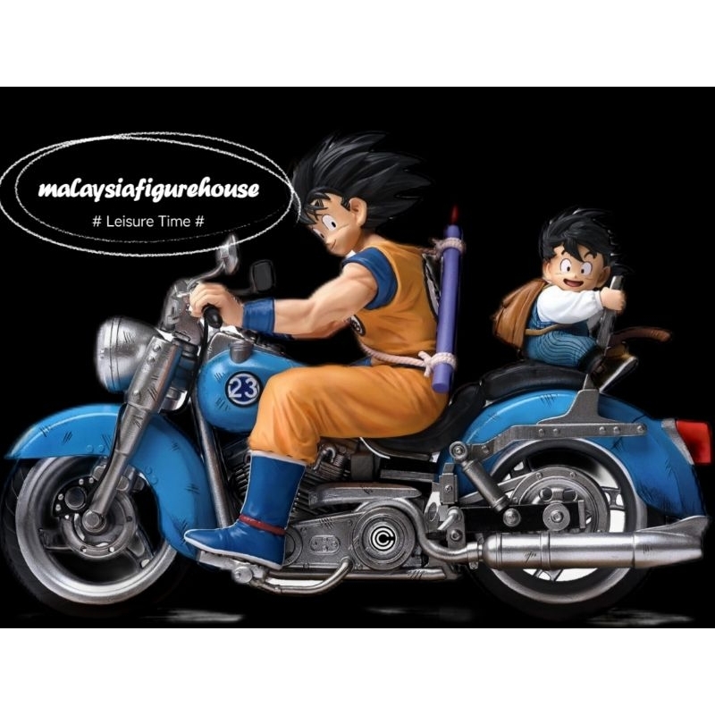 🔥READY STOCK🔥23CM DRAGON BALL Z SON GOKU GOHAN DRIVING BIKE COPY RESIN ...