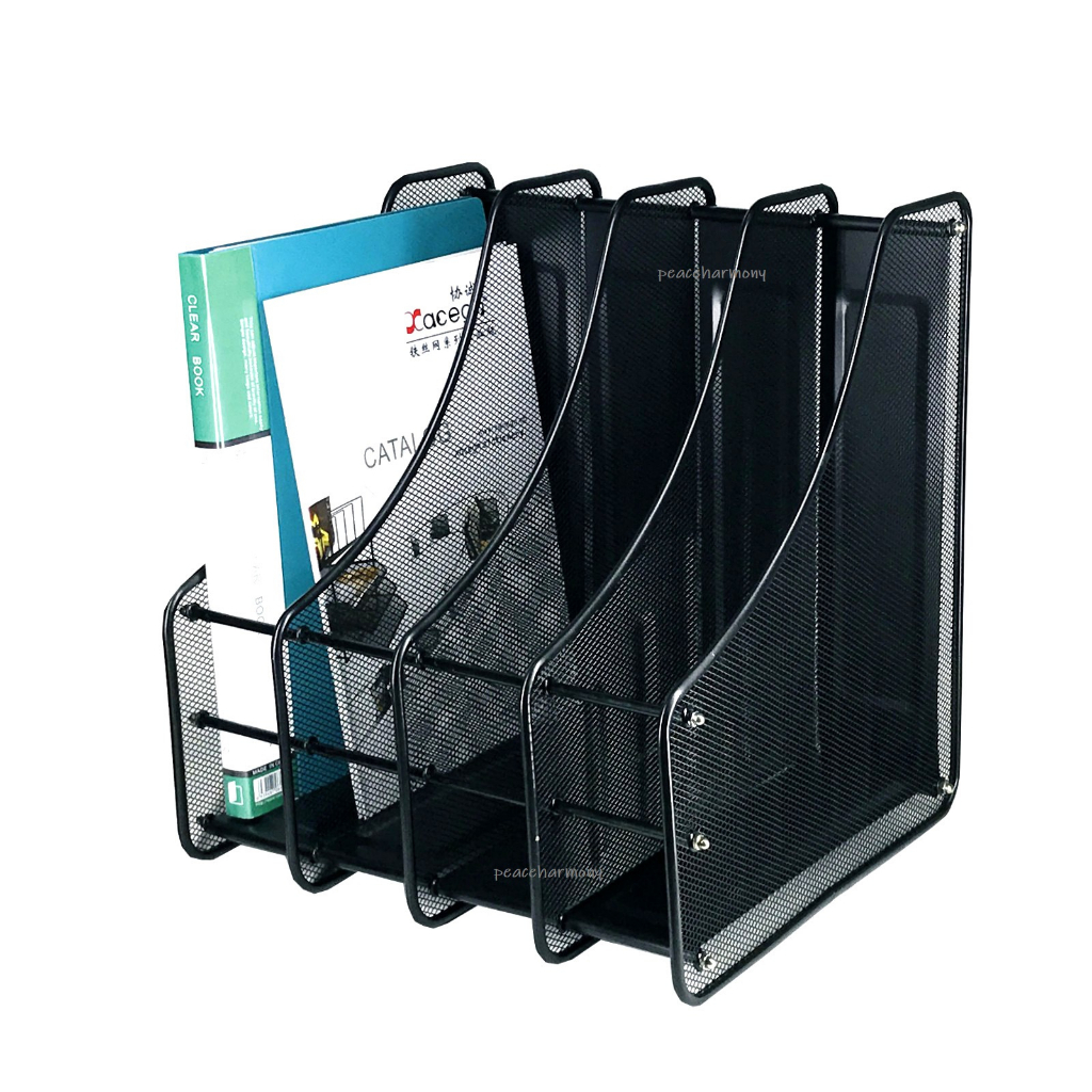 3 Slot/4 Slot Desk Organizer Tray office Metal Mesh Organizing Files ...