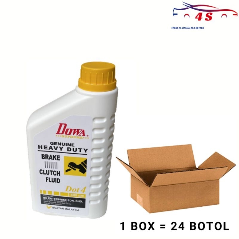 DOWA DOT 4 Brake OIL Fluid 800ml 1 BOX = 24 BOTOL (For Drums & Disc ...