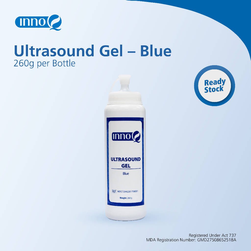 InnoQ High Quality Ultrasound Gel Blue No Stain MDA Approve (1Btl/260g) | Shopee Malaysia