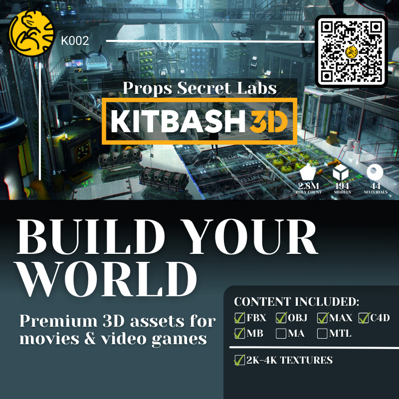 K002-🔥Kitbash3D | Full set【Props Secret Labs - 6.2gb】 Kitbash 3d ...