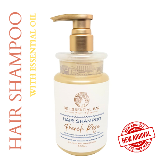 French Rose Hair Shampoo (SLS, SLES and Paraben Free) with Essential ...