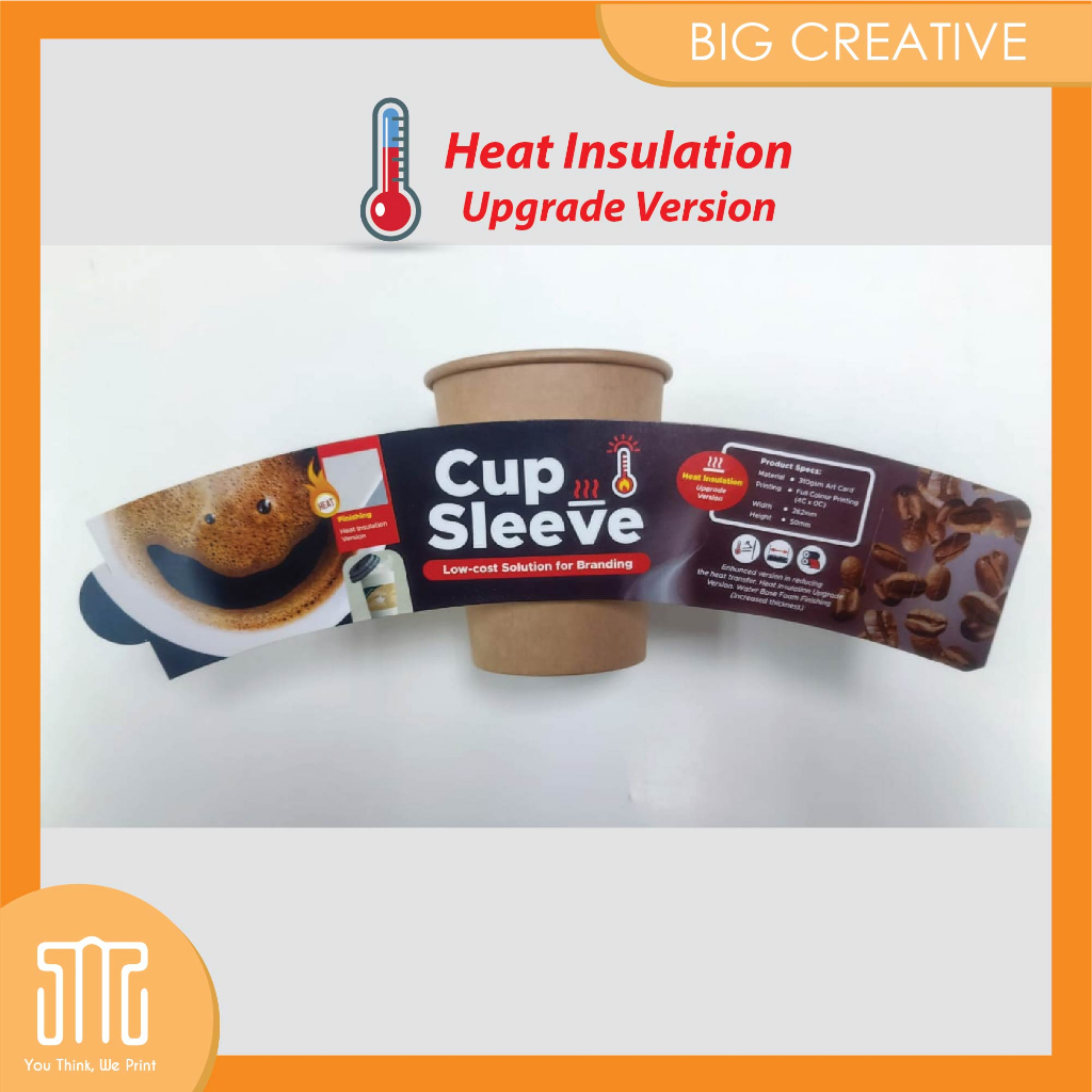 Custom Coffee Cup Sleeve Print Own Logo Pelapik Cawan Kopi Heat ...