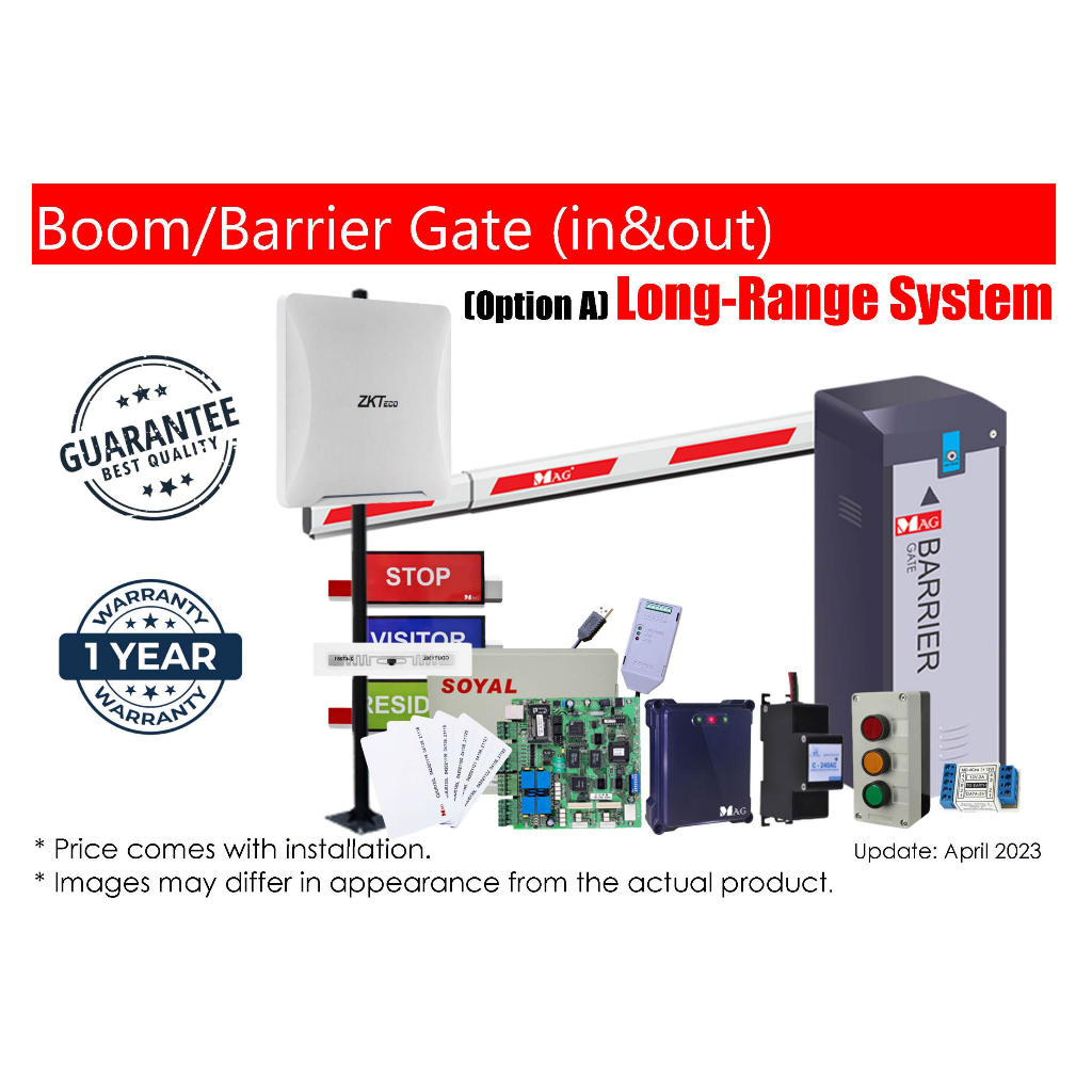Boom/Barrier Gate (1in&1out) Long-Range System | Shopee Malaysia