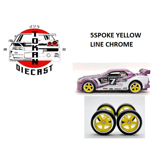 Tayar Getah 5Spoke Yellow Line Chrome | Shopee Malaysia