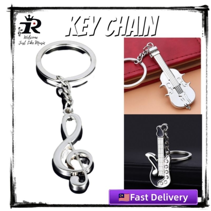 [JustLikeMusic]Keychain Music Treble Clef Design Guita Violin KeyChain ...