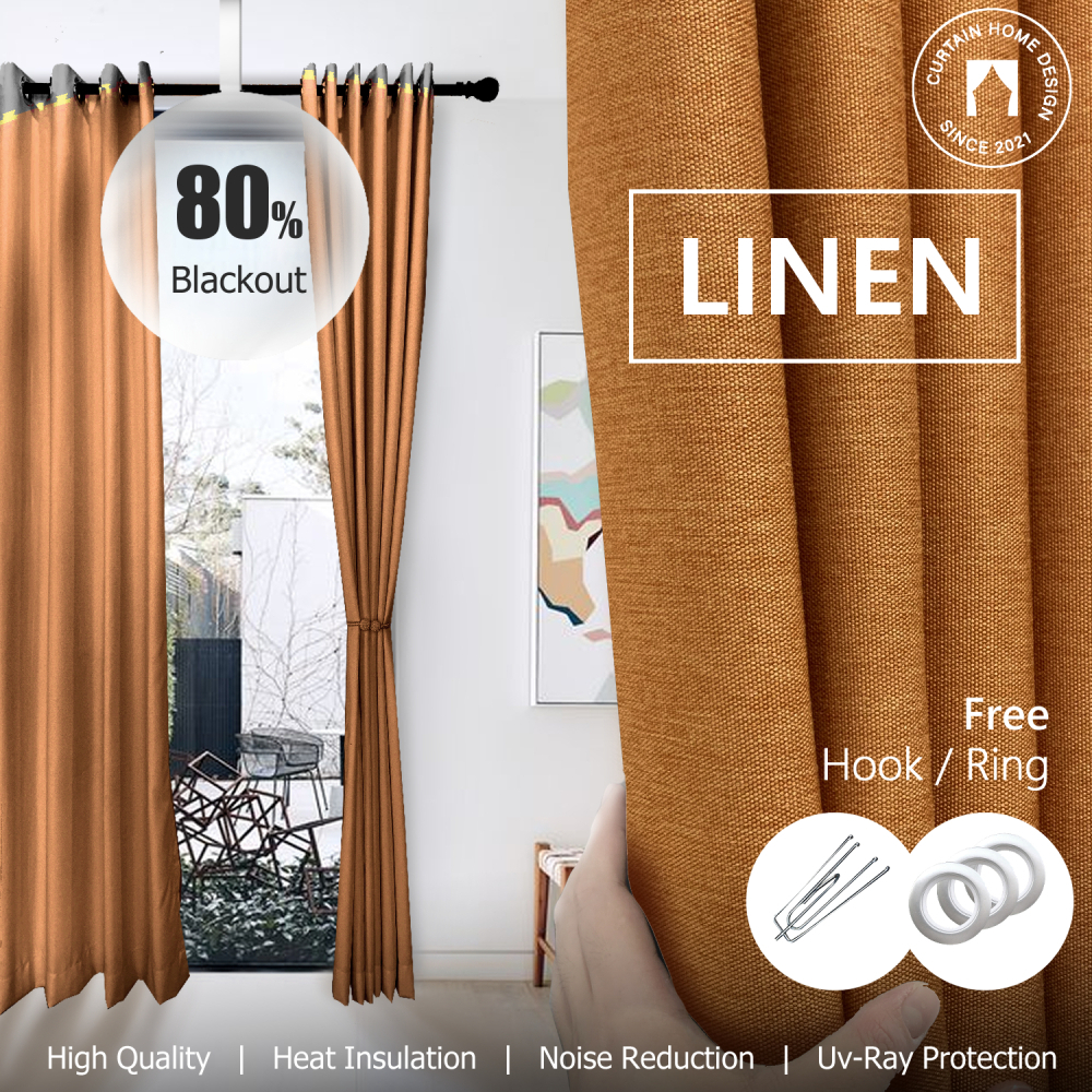 6.25 LTD| 80% Blackout Curtain Ready Stock Deco Langsir Rumah,Pintu ...