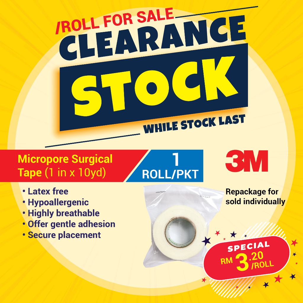 (Single pack type)3M Micropore Surgical Tap 1" | Shopee Malaysia