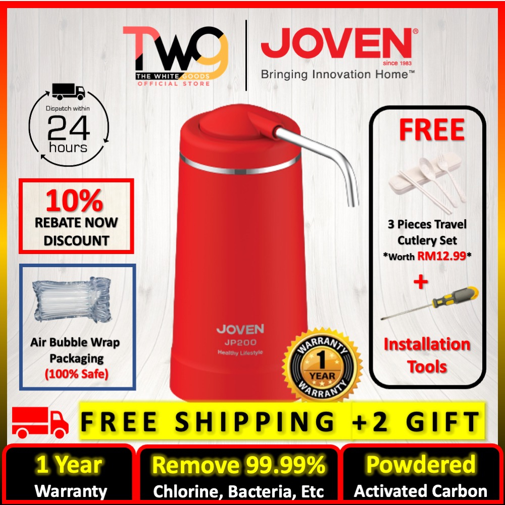 [FREE SHIPPING +2 GIFT] Joven Water Purifier JP200 (WHITE / RED) Water ...