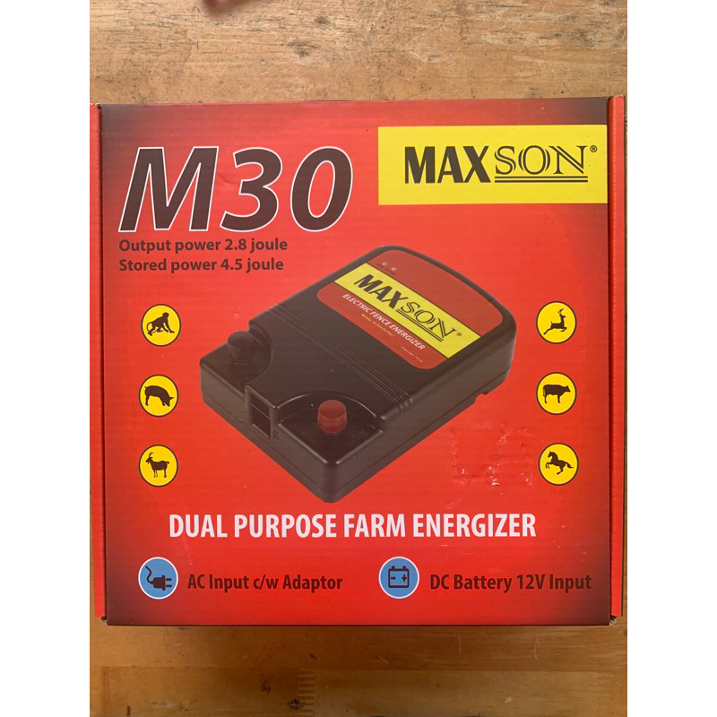 Maxson Energizer M30 Electric Fence Pagar Elektrik Pagar Kebun Solar ...