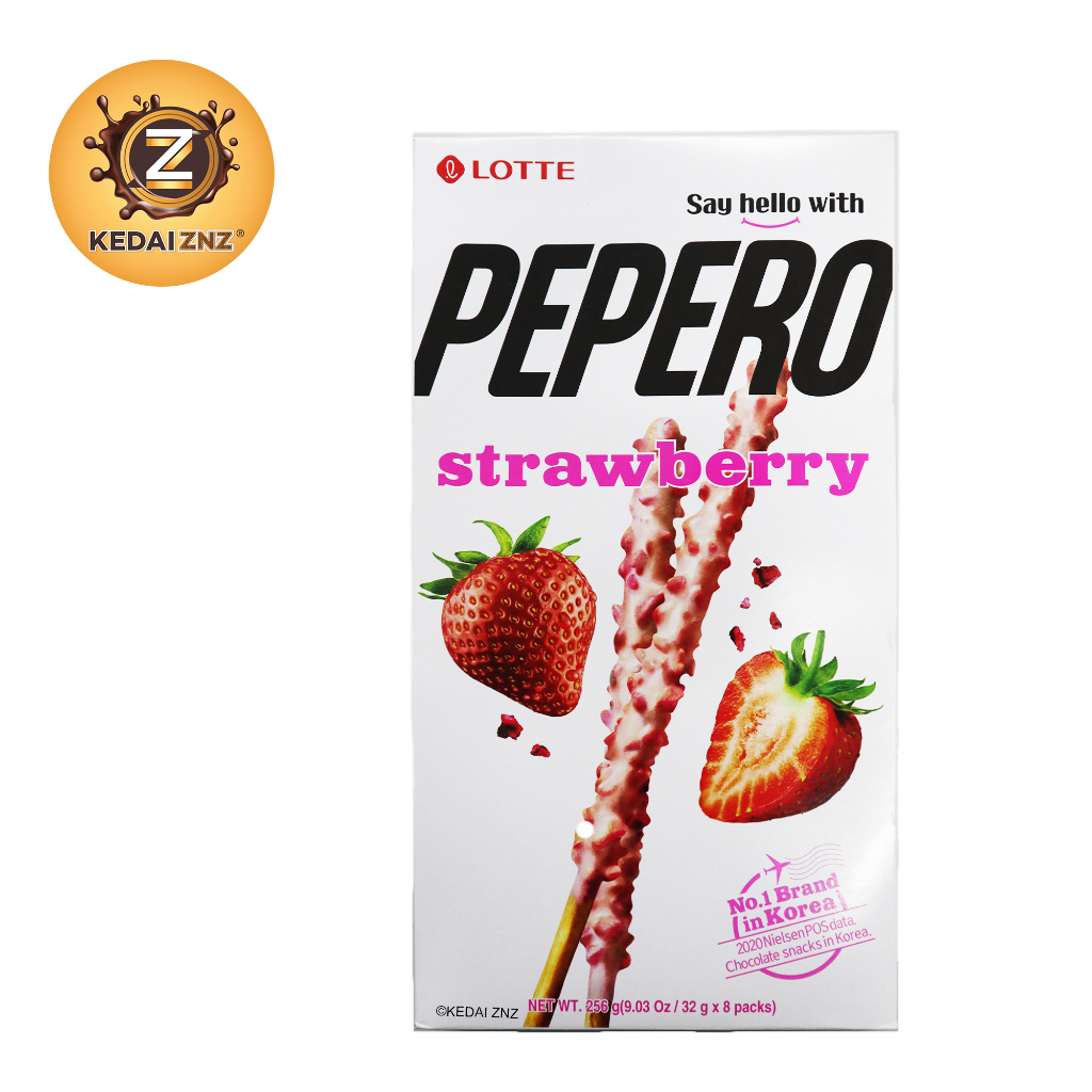 Chocolate LOTTE PEPERO Strawberry Box (8 x 32g) 256g Coklat | Shopee ...