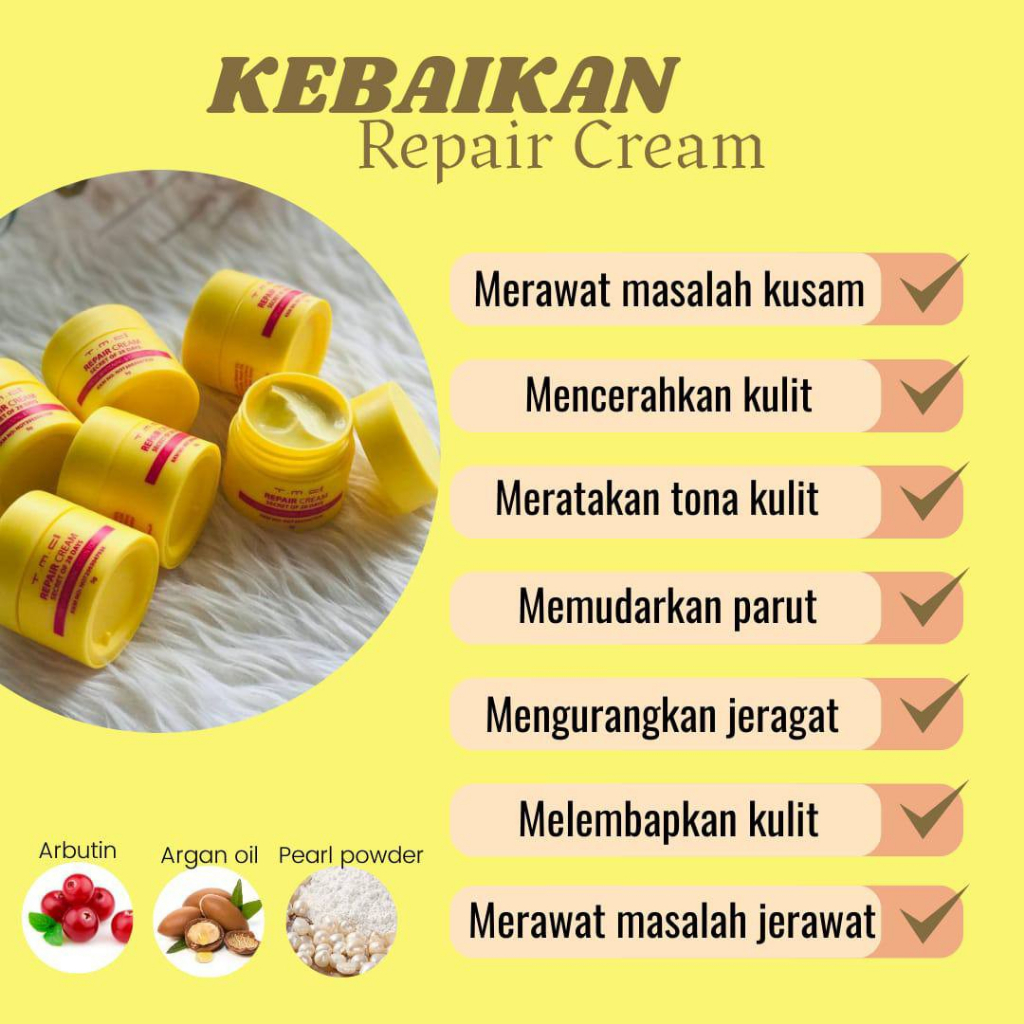 TMC REPAIR SKIN NIGHT CREAM (KUNING) | Shopee Malaysia
