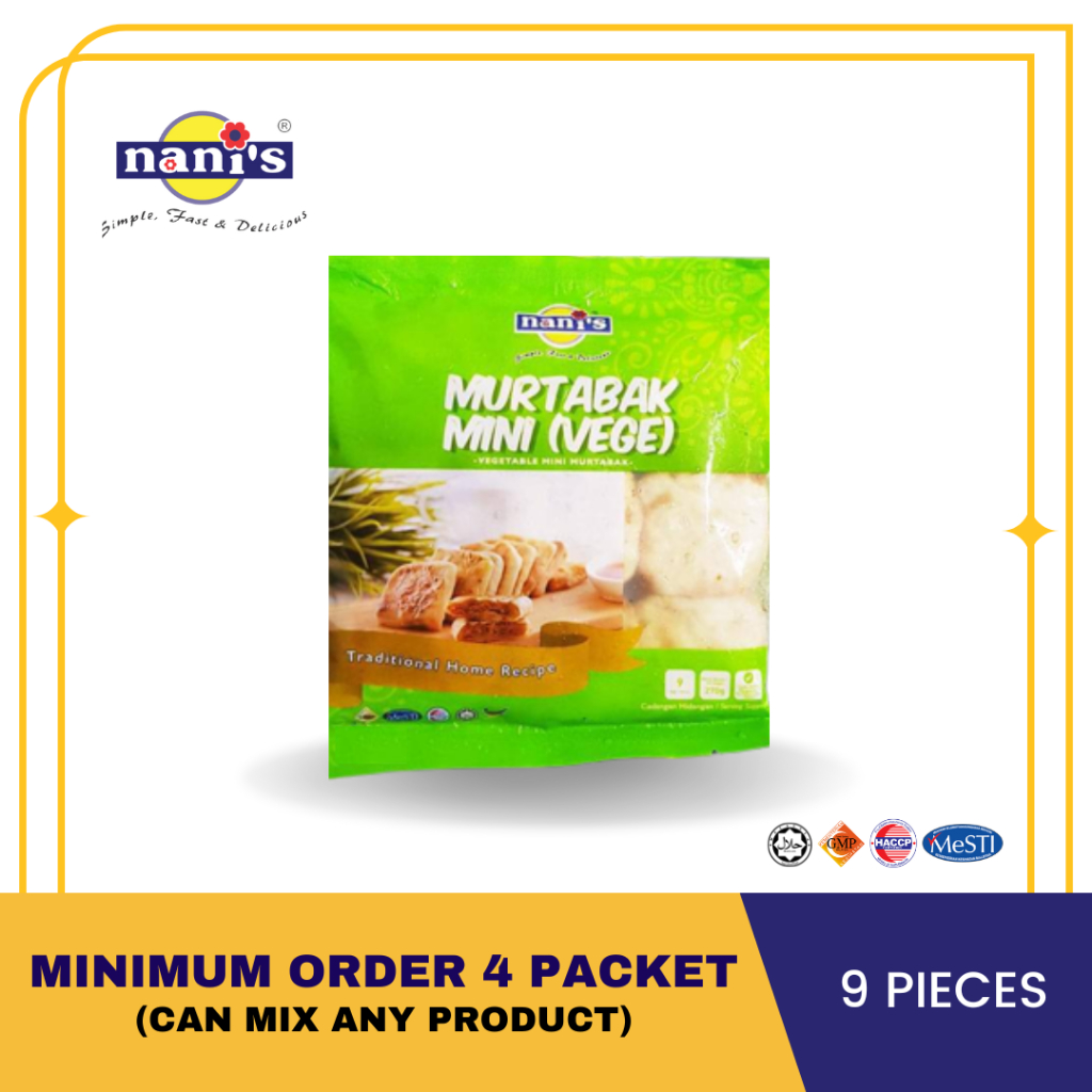 Murtabak Mini Frozen NANI'S I Inti Vegetable/Sayur I 9PCS I HALAL I ...