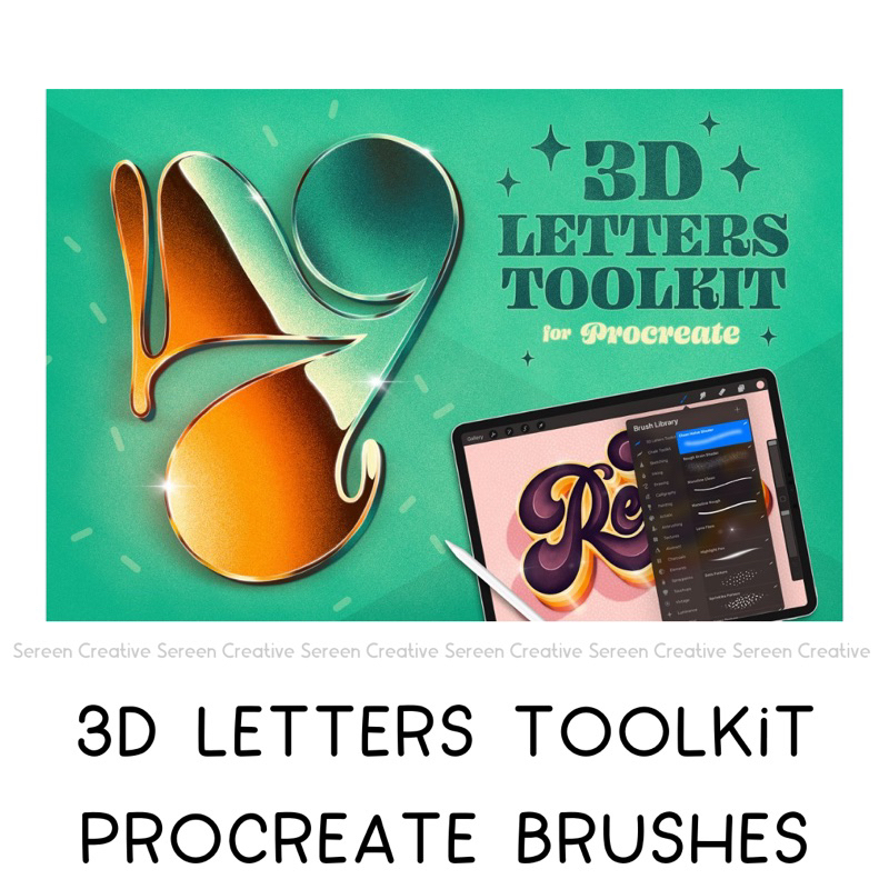 P399 3D Letters Toolkit for Procreate | Shopee Malaysia