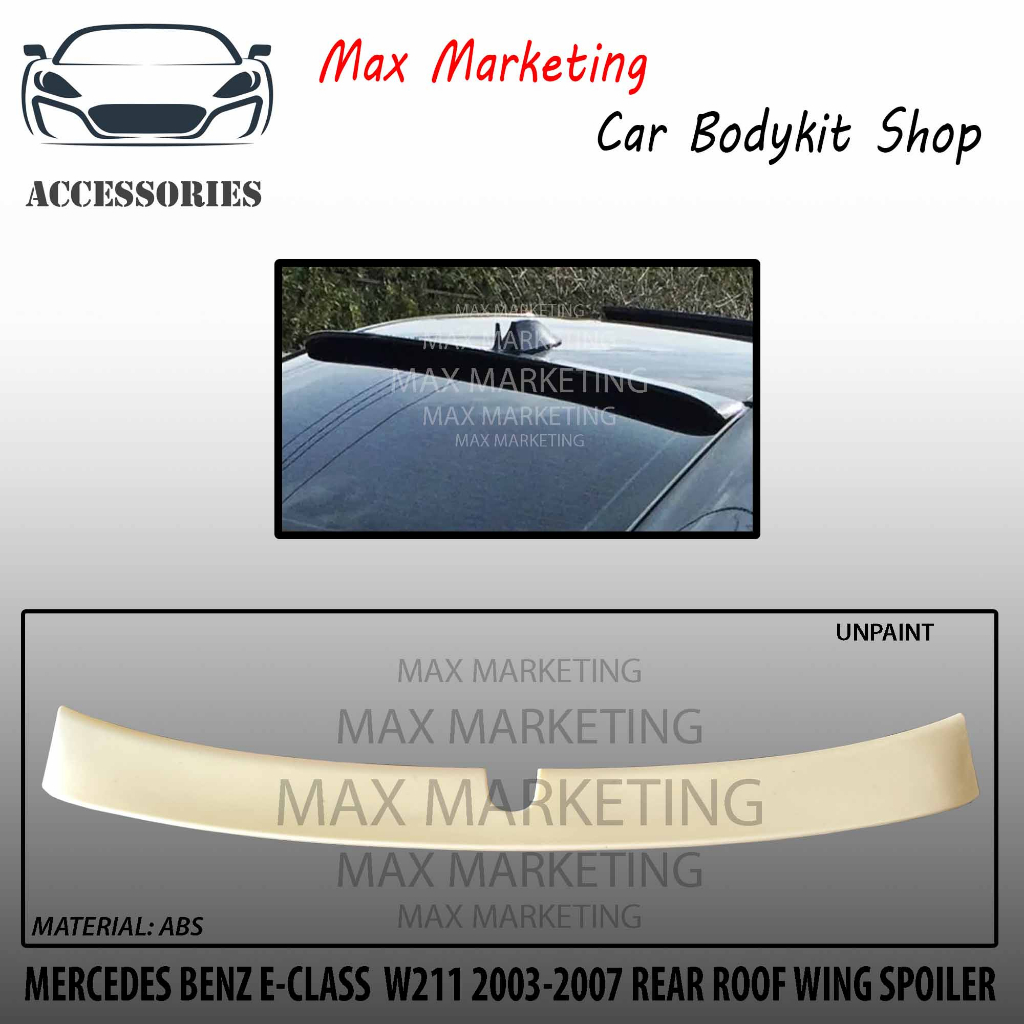 MERCEDES BENZ E-CLASS W211 2003-2007 REAR WINDOW ROOF WING SPOILER ABS ...