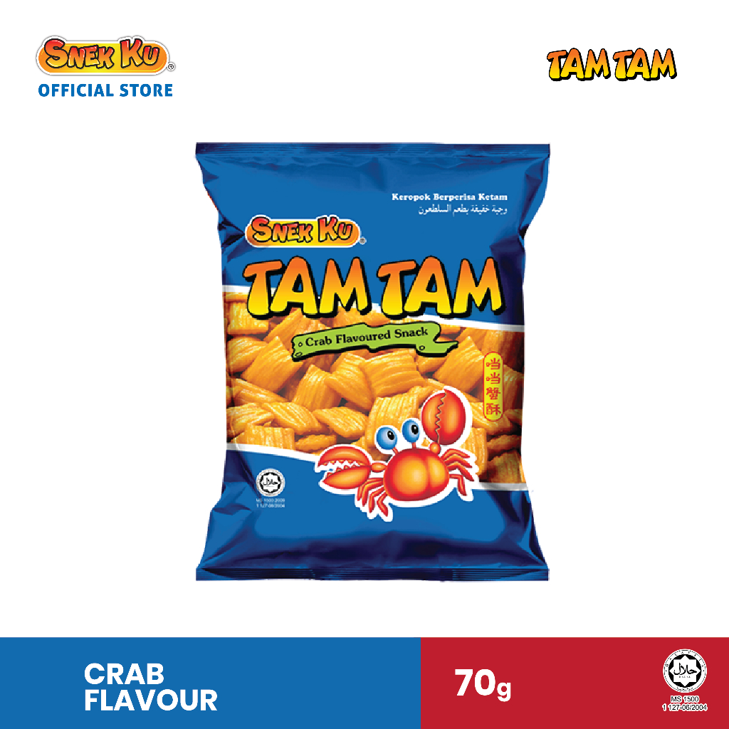 Snek Ku Tam Tam Crab Flavoured Snacks (70g) | Shopee Malaysia