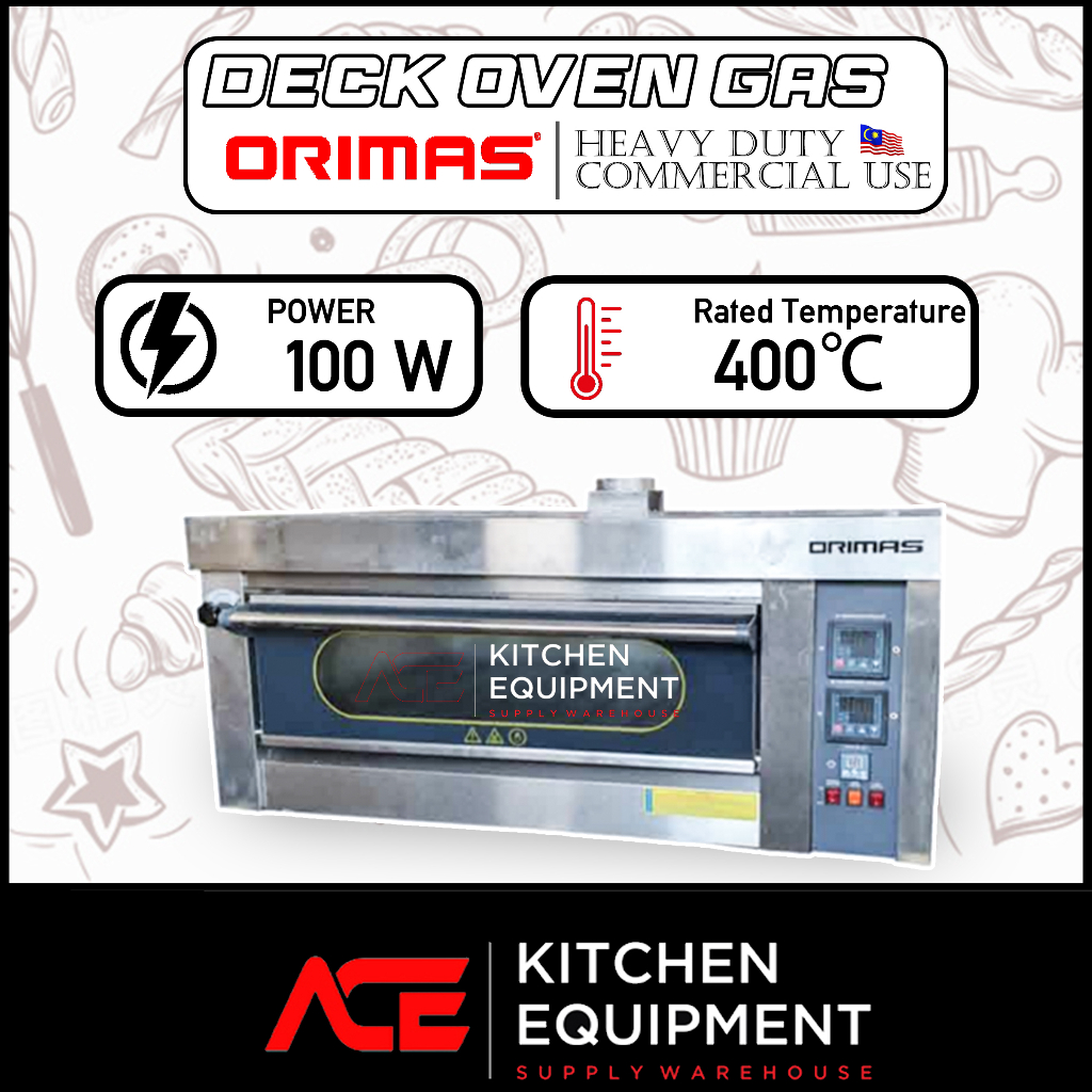 ORIMAS GR-1M INDUSTRIAL STAINLESS STEEL GAS OVEN 1 LAYER 1 TRAY ...