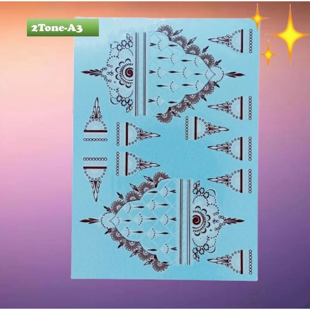 INAI 3D Pelekat HENNA Sticker inai viral Segera Pelekat Pengantin Inai ...