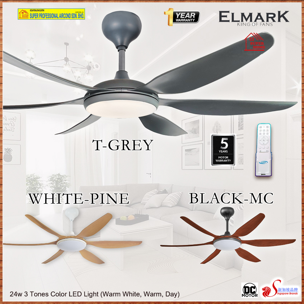 Elmark Ceiling Fan Optimus Prime 56 inch Remote Control ((DC Motor)) 6 ...