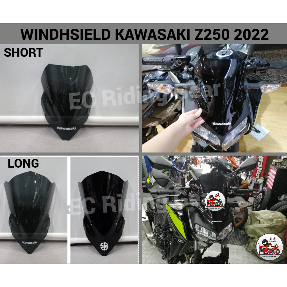 WINDHSIELD SHORT/LONG KAWASAKI Z250 2022 BLACK | Shopee Malaysia