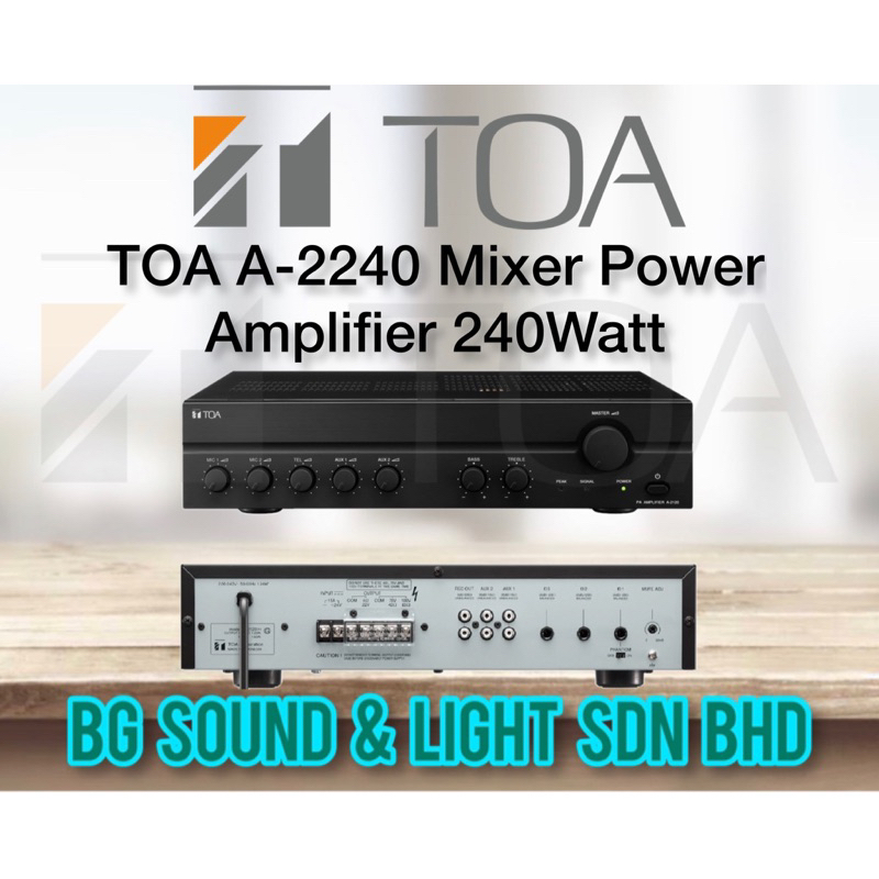 TOA A-2240 240Watt Mixer Power Amplifier H Version (A2240 / A2240H) | Shopee Malaysia