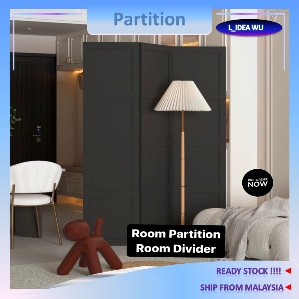 Black Room Partition Room Divider Partition Home Decor Penghadang Ruang ...
