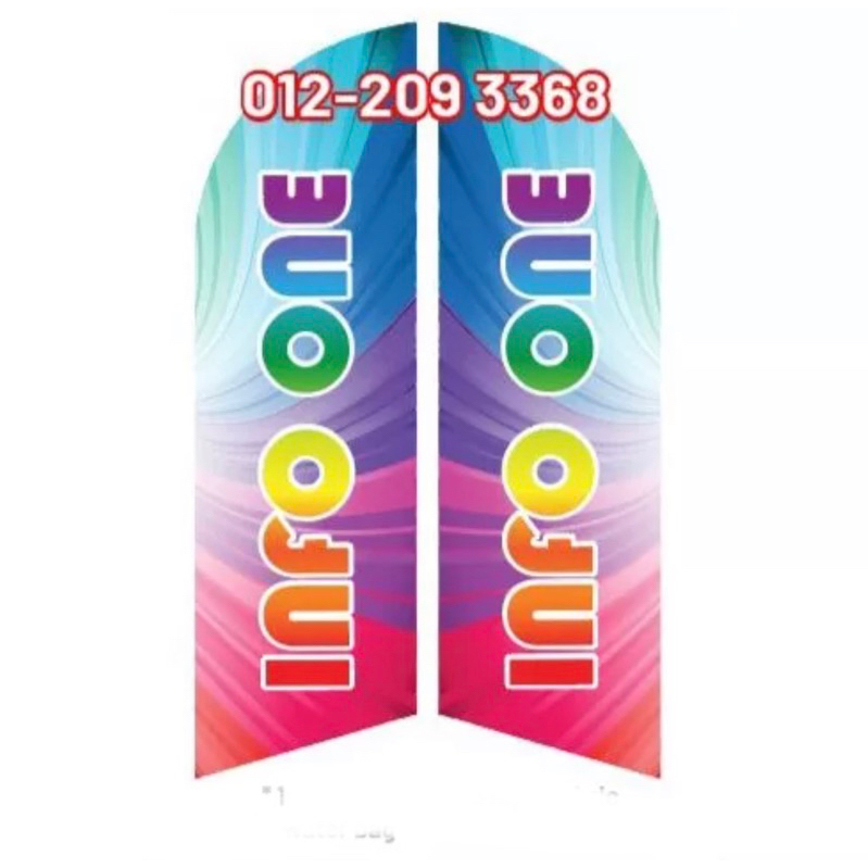 Beach Flag / Wind Flag (Two Face 3layers) [Free Design] | Shopee Malaysia