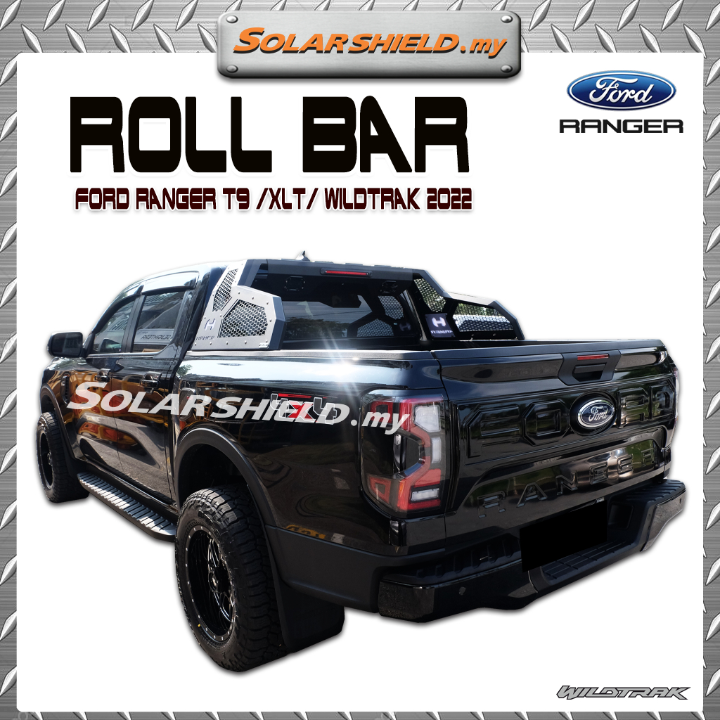 Ford Ranger T9 XLT/Wildtrack Matte Black Hamer Roll Bar 4x4 Roll Bar ...