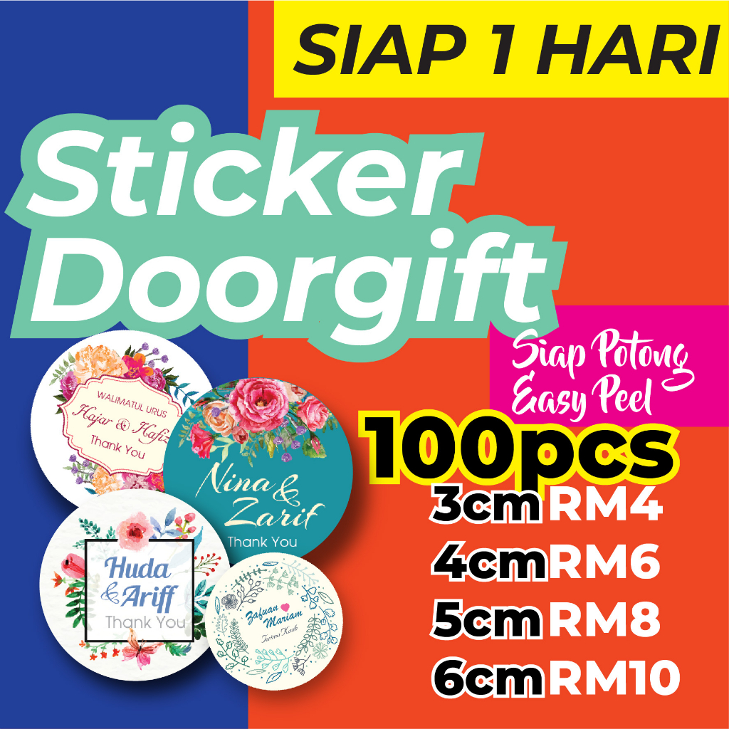 STICKER DOORGIFT GOODIES | STICKER MAJLIS | STICKER KAHWIN | MURAH ...