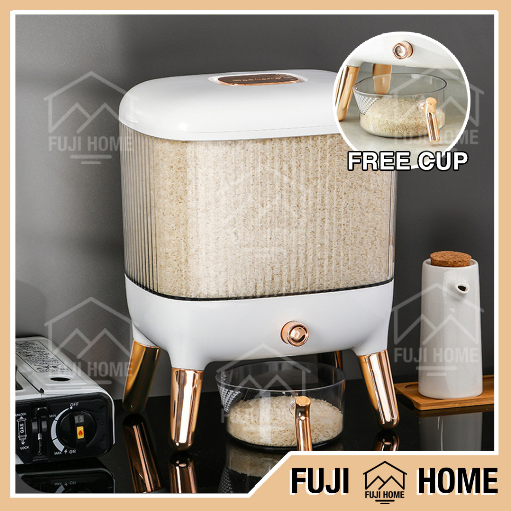 🏠READY STOCK🏠10KG Automatic Rice Dispenser Rice Storage Box Rice ...
