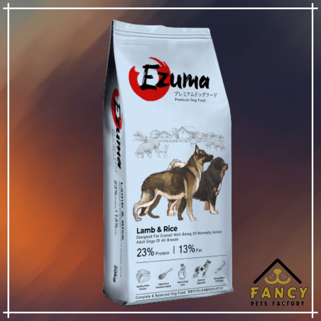 EZUMA ADULT LAMB & RICE PREMIUM DOG DRY FOOD 20KG | Shopee Malaysia