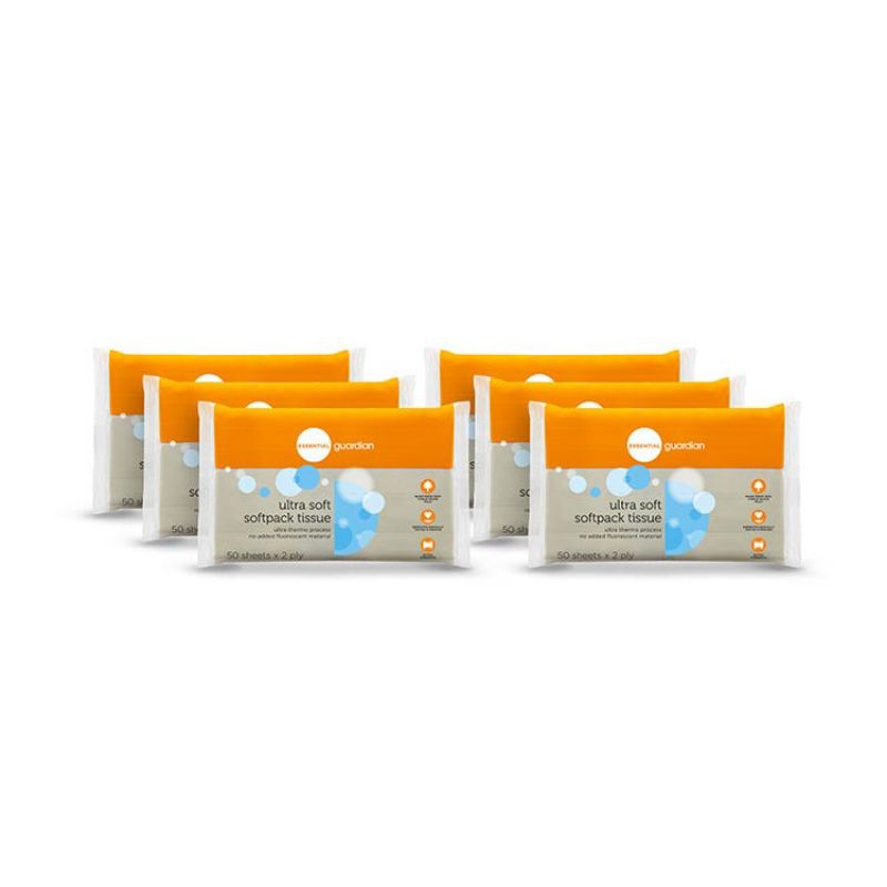 GUARDIAN ULTRA SOFT FACIAL TISSUE 50s x 6 | Shopee Malaysia