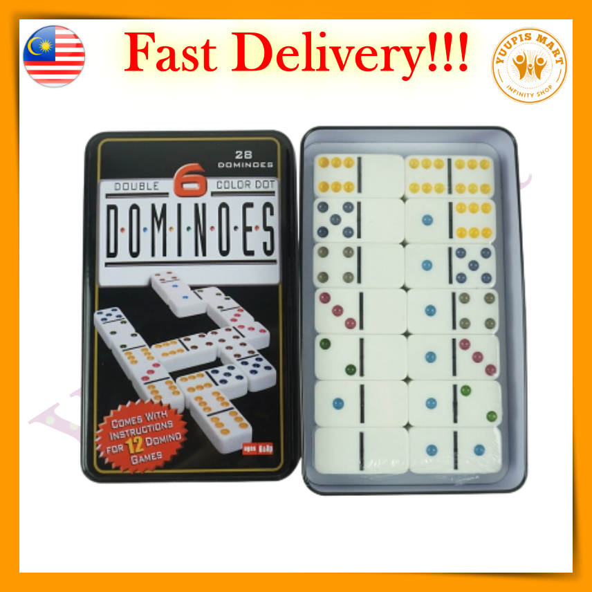DOMINOES DOUBLE 6 COLOR DOT. 1000165B | Shopee Malaysia